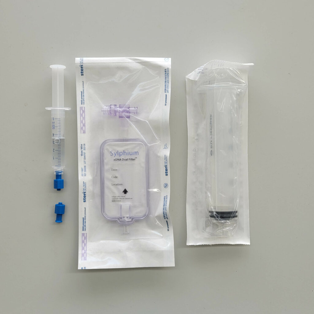 eDNA sampling set with Dual Filter Capsule and valves