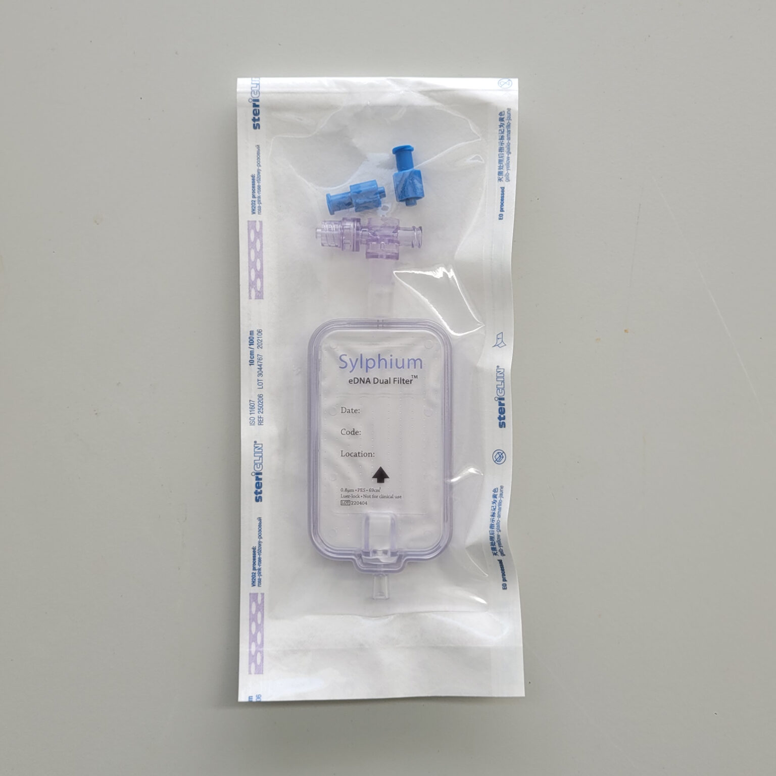 eDNA sampling set with Dual Filter Capsule and valves